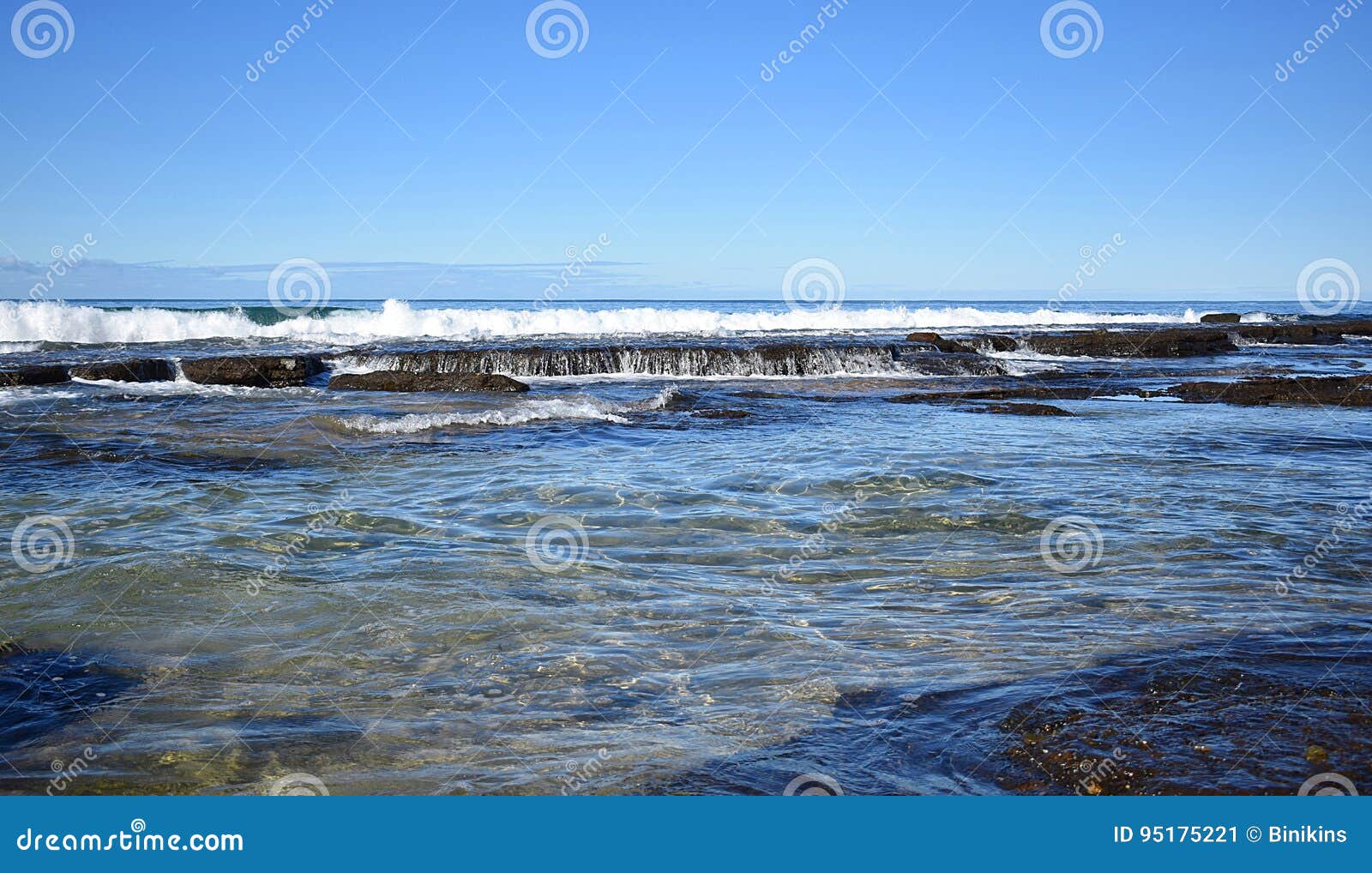 Ocean Waterfall stock image. Image of australian, perspective - 95175221