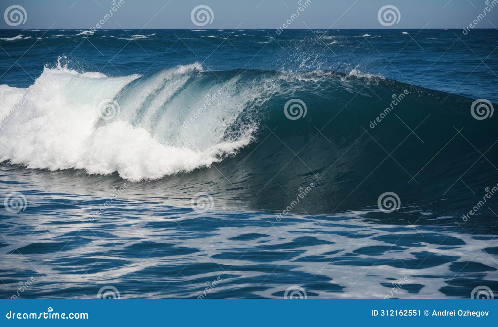Ocean Wave Breaking on the Shore. Ocean Wave Breaking on the Beach ...