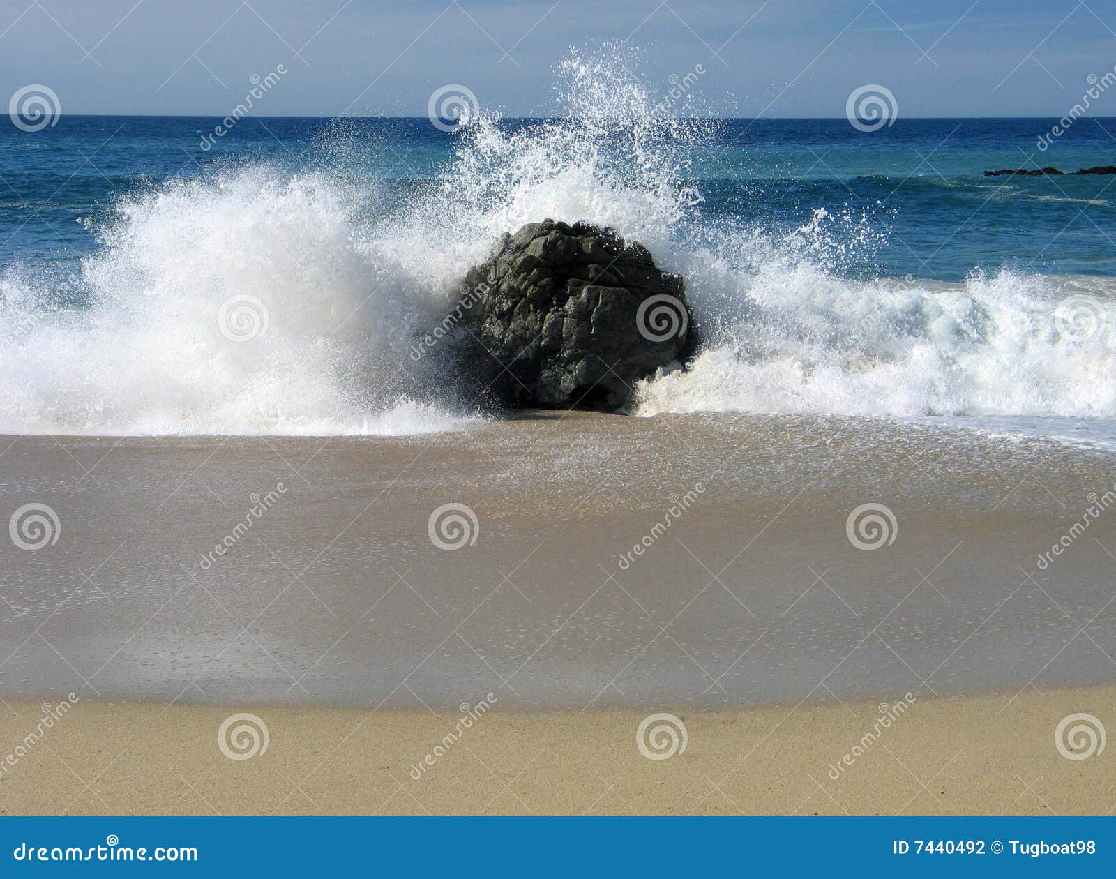Ocean wave crash stock photo. Image of rock, tide, ocean - 7440492