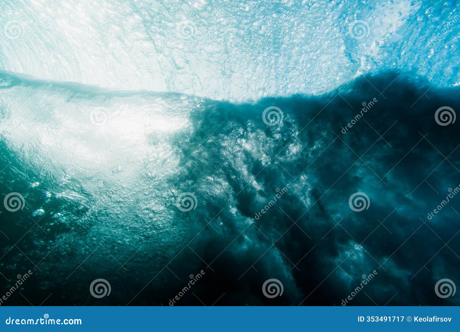 Ocean Wave with Foam in Undersea. Sea Water Textures Underwater ...