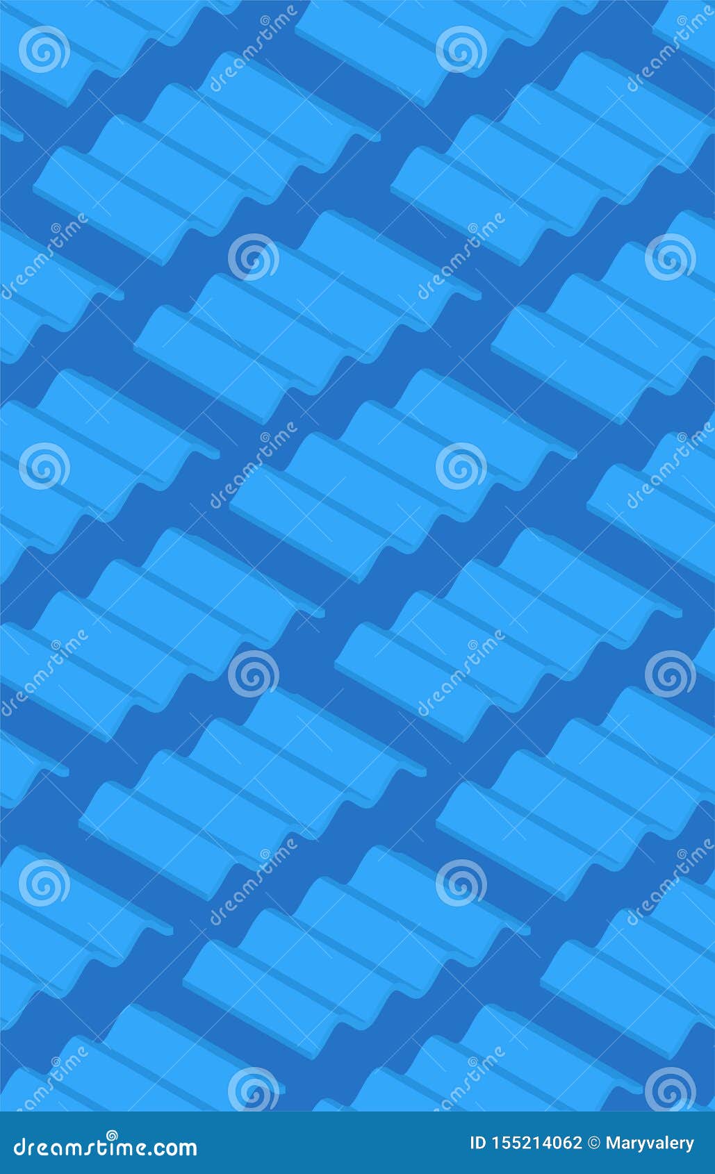 Ocean Wave Isometric Style Pattern Seamless. Waves Vector Background ...