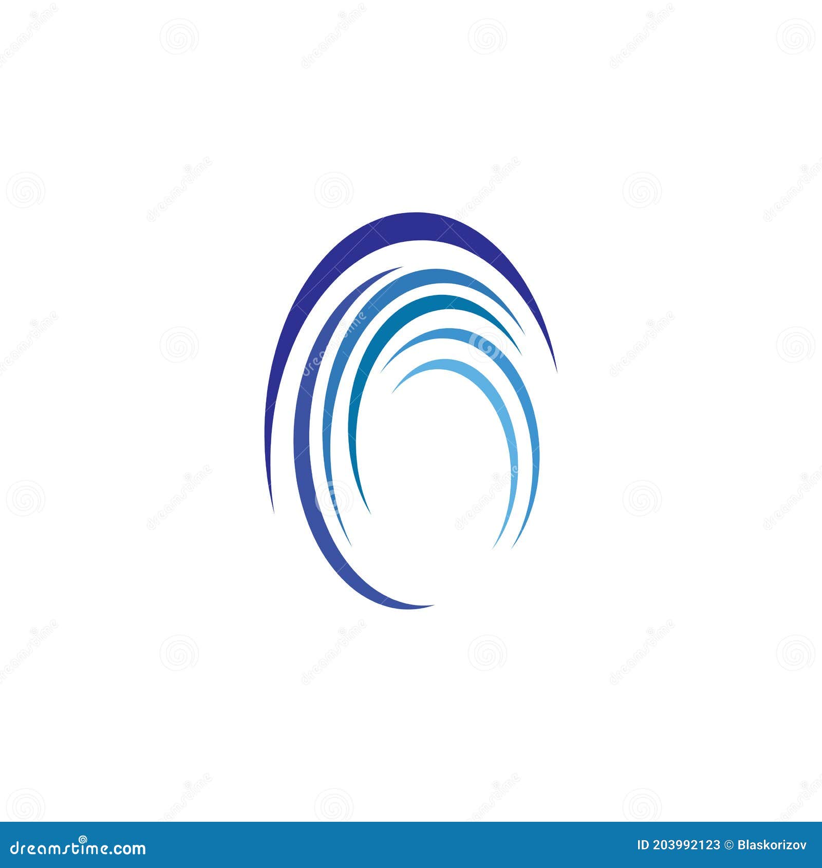Ocean Wave Letter O Symbol Icon Logo Stock Vector - Illustration of ...