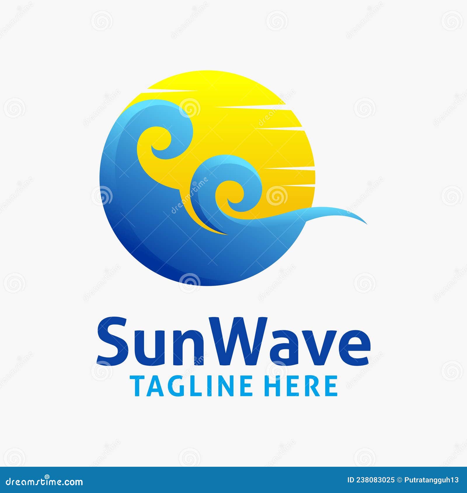 Ocean wave logo design stock vector. Illustration of paradise - 238083025