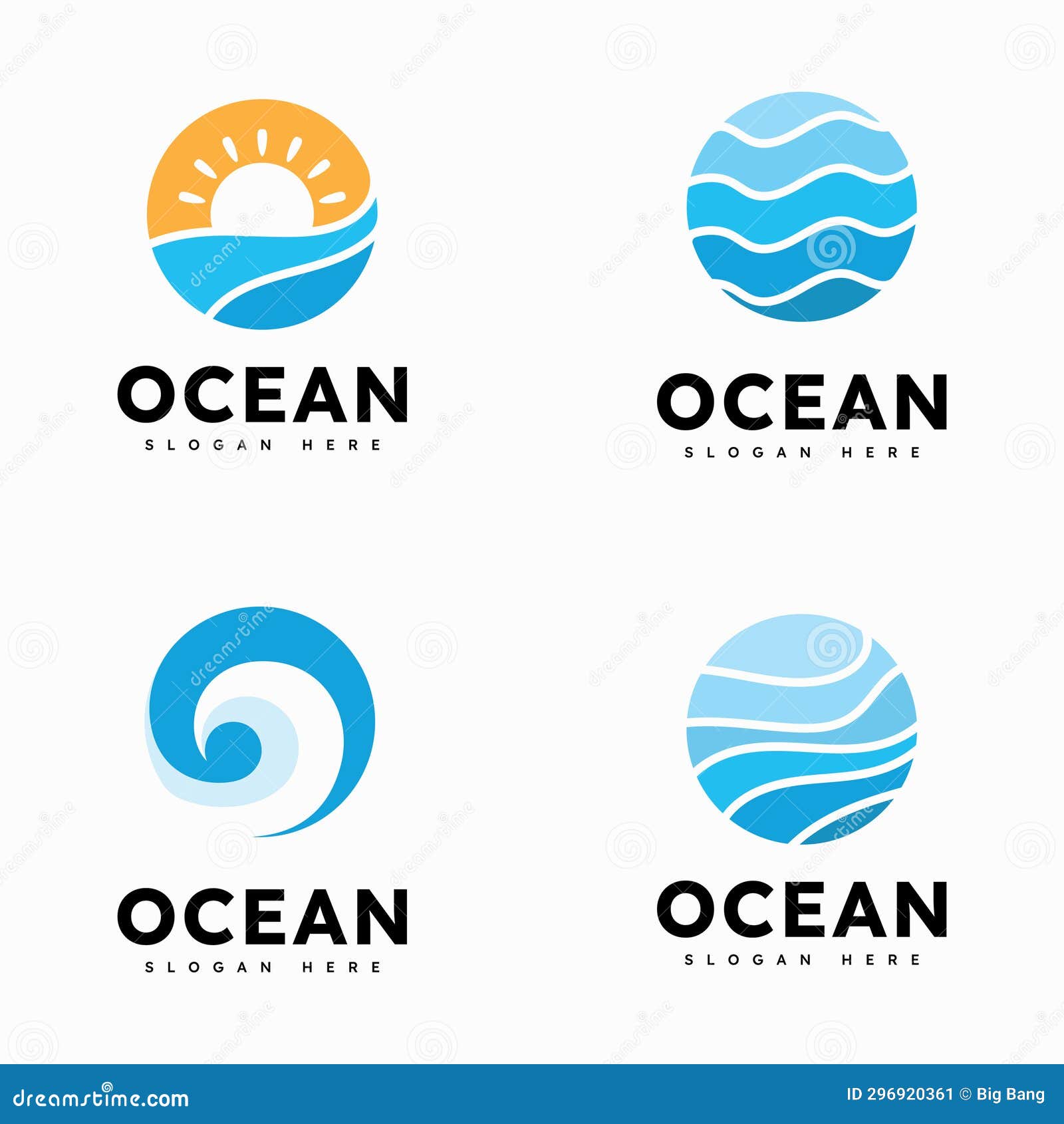 Ocean Wave Logo Template Vector, Ocean Simple and Modern Logo Design ...