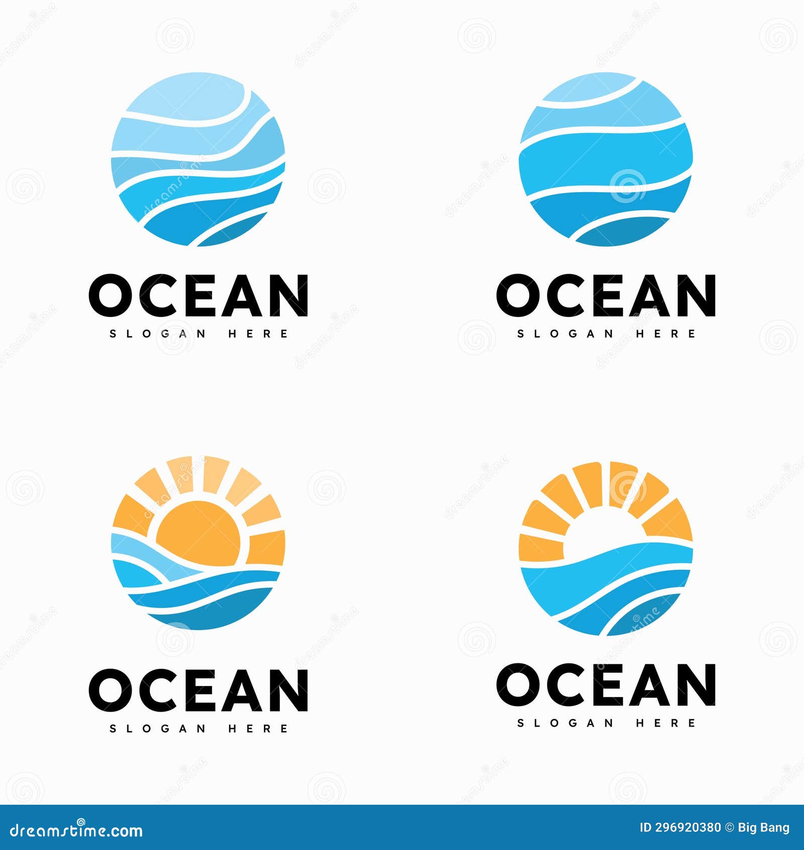 Ocean Wave Logo Template Vector, Ocean Simple and Modern Logo Design ...