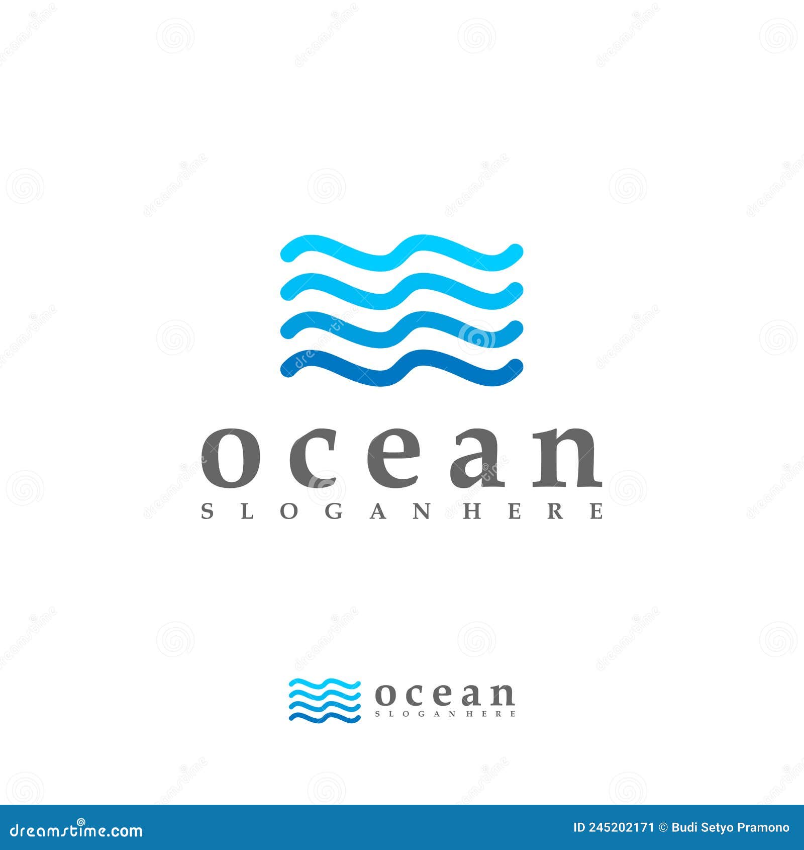 Ocean Wave Logo Vector Template, Creative Water Wave Logo Design ...