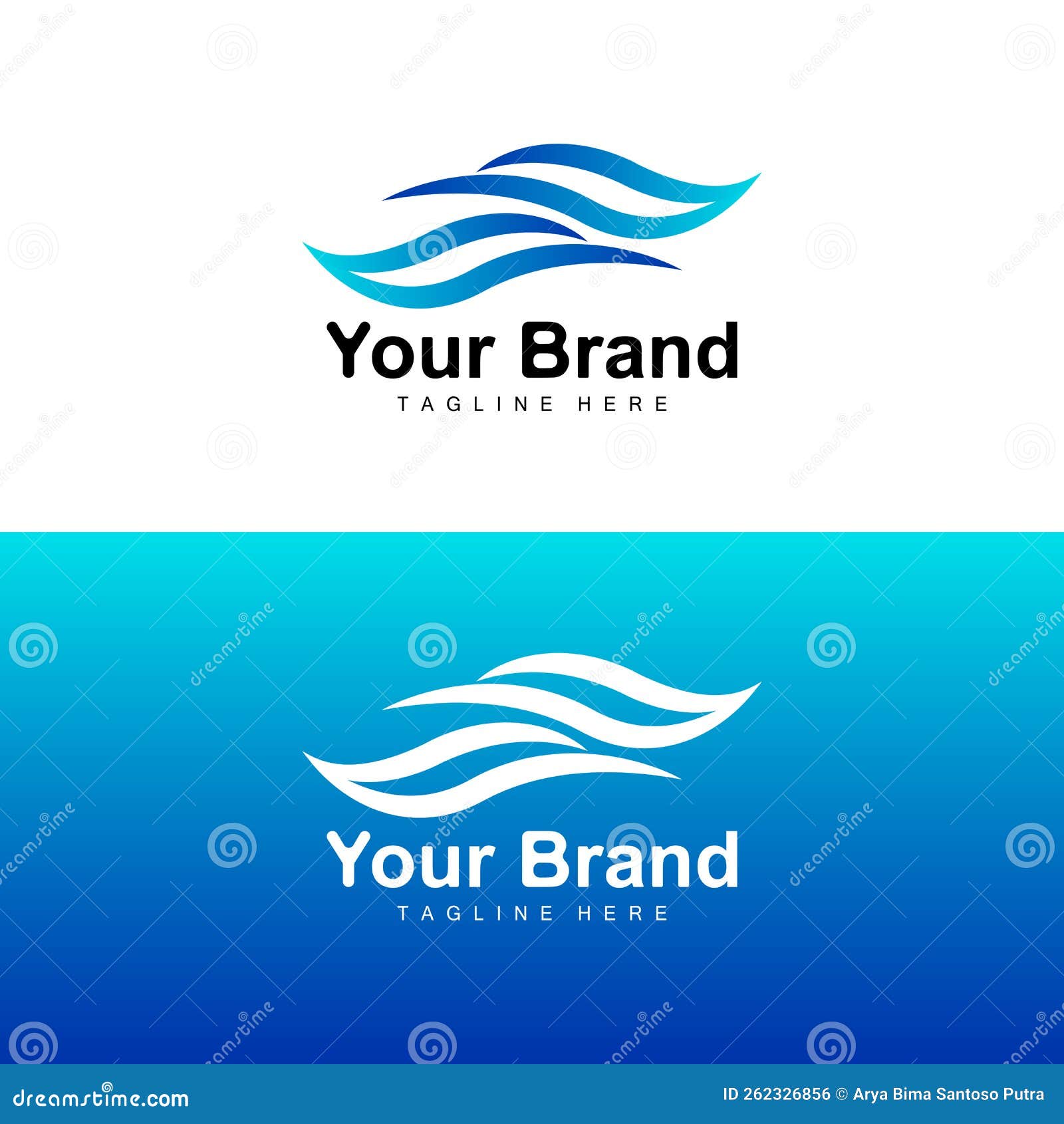 Ocean Wave Logo, Water Wave Design, Brand Design Vector Stock Vector ...