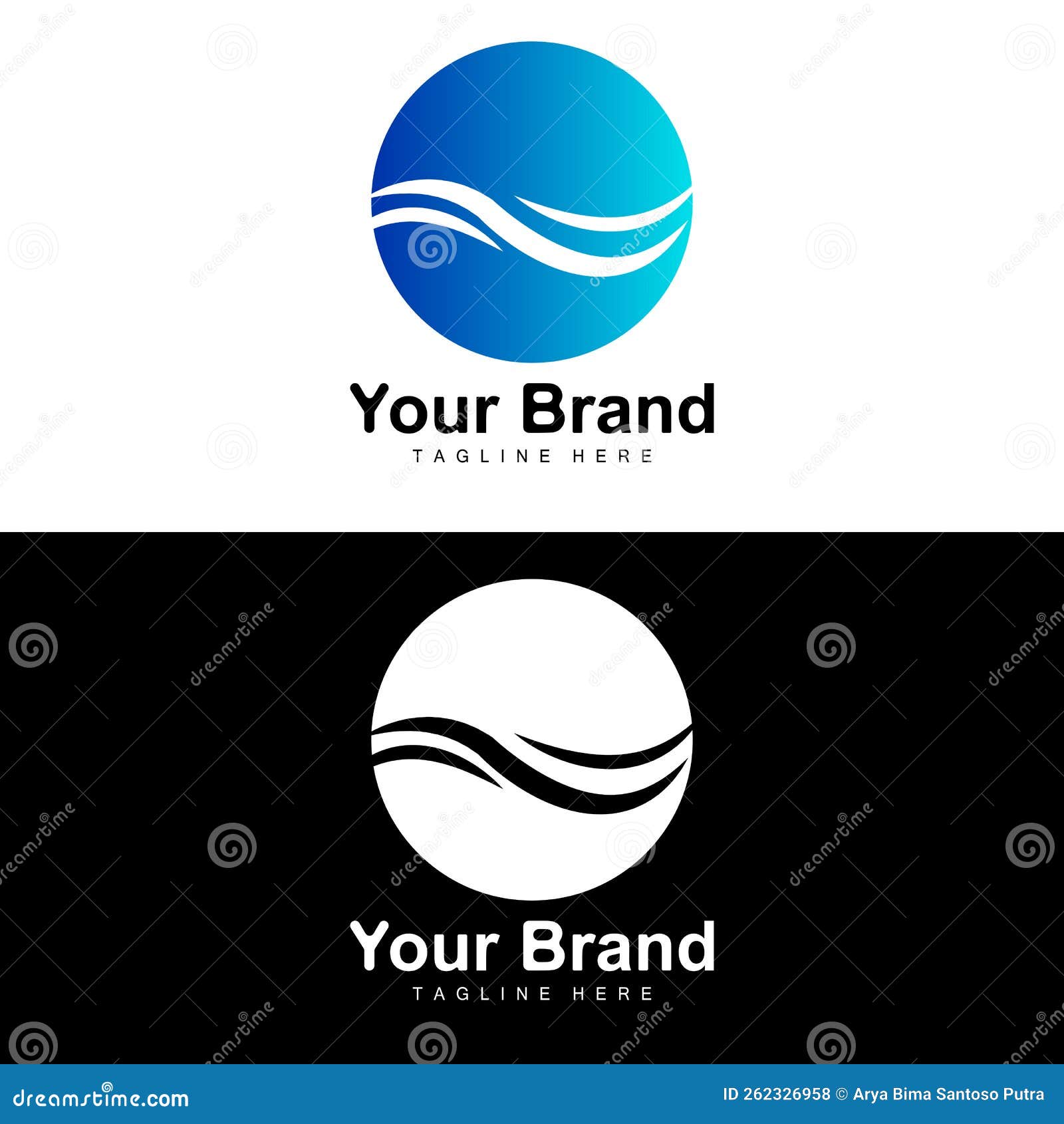 Ocean Wave Logo, Water Wave Design, Brand Design Vector Stock Vector ...