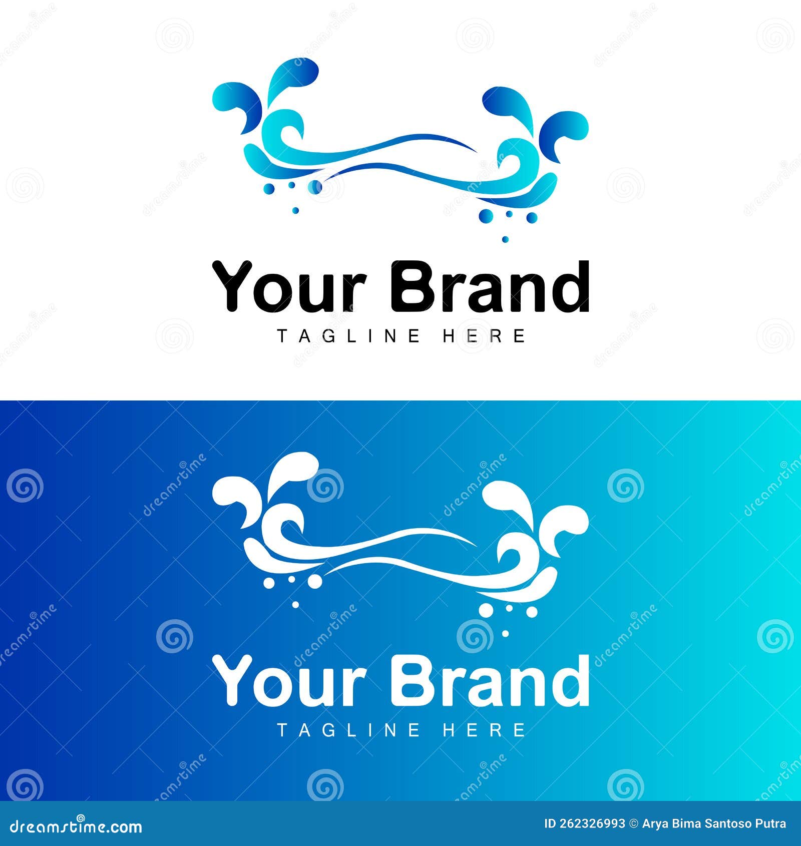 Ocean Wave Logo, Water Wave Design, Brand Design Vector Stock Vector ...