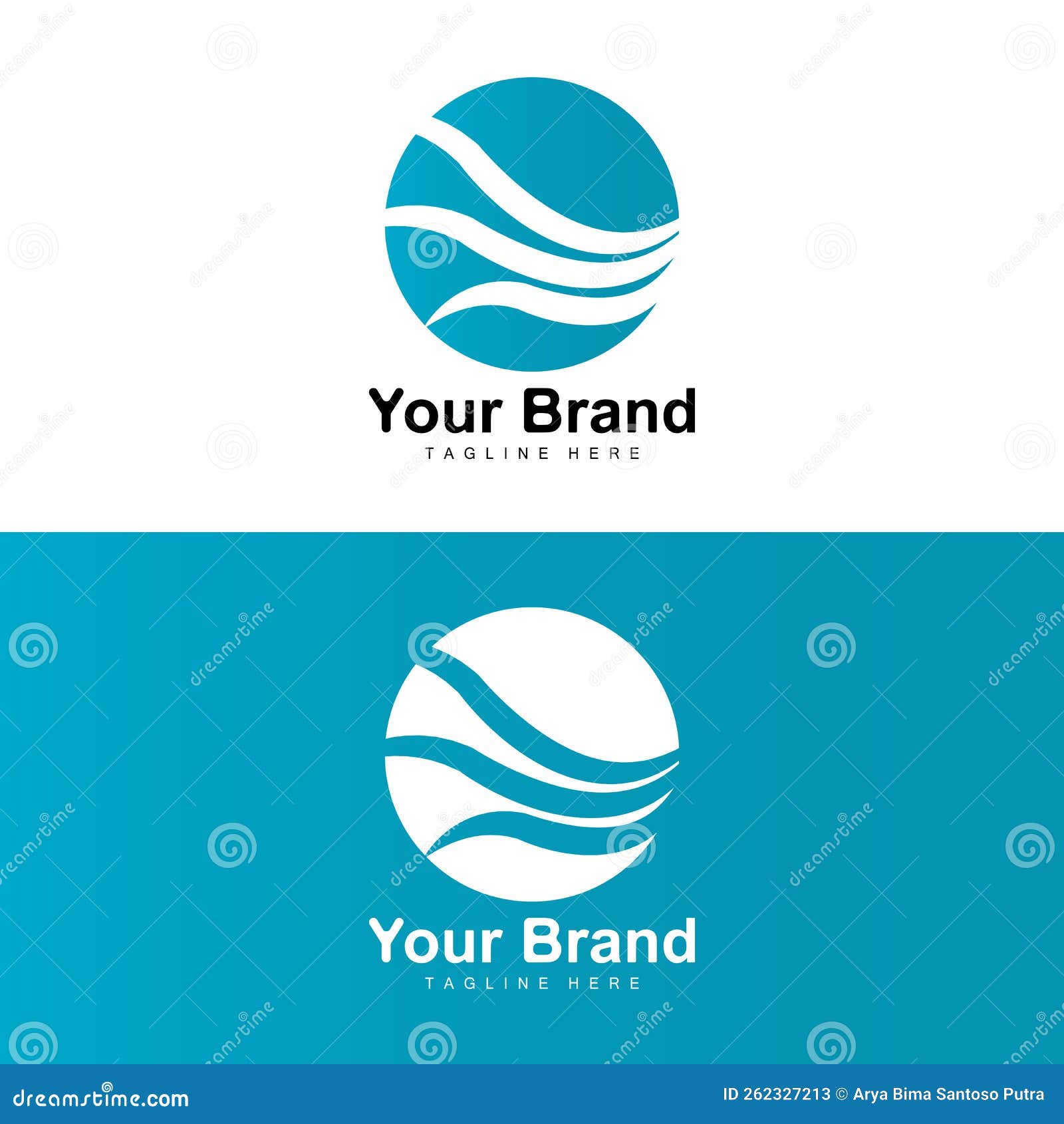 Ocean Wave Logo, Water Wave Design, Brand Design Vector Stock Vector ...