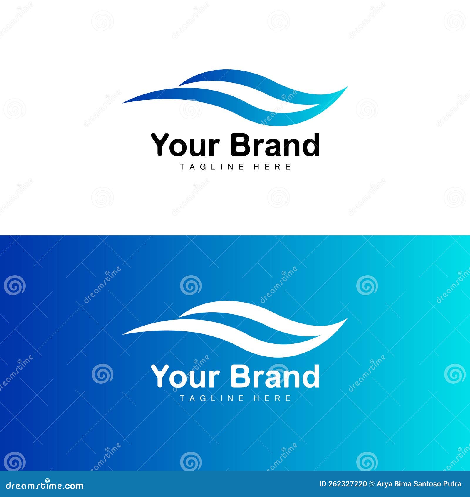 Ocean Wave Logo, Water Wave Design, Brand Design Vector Stock Vector ...