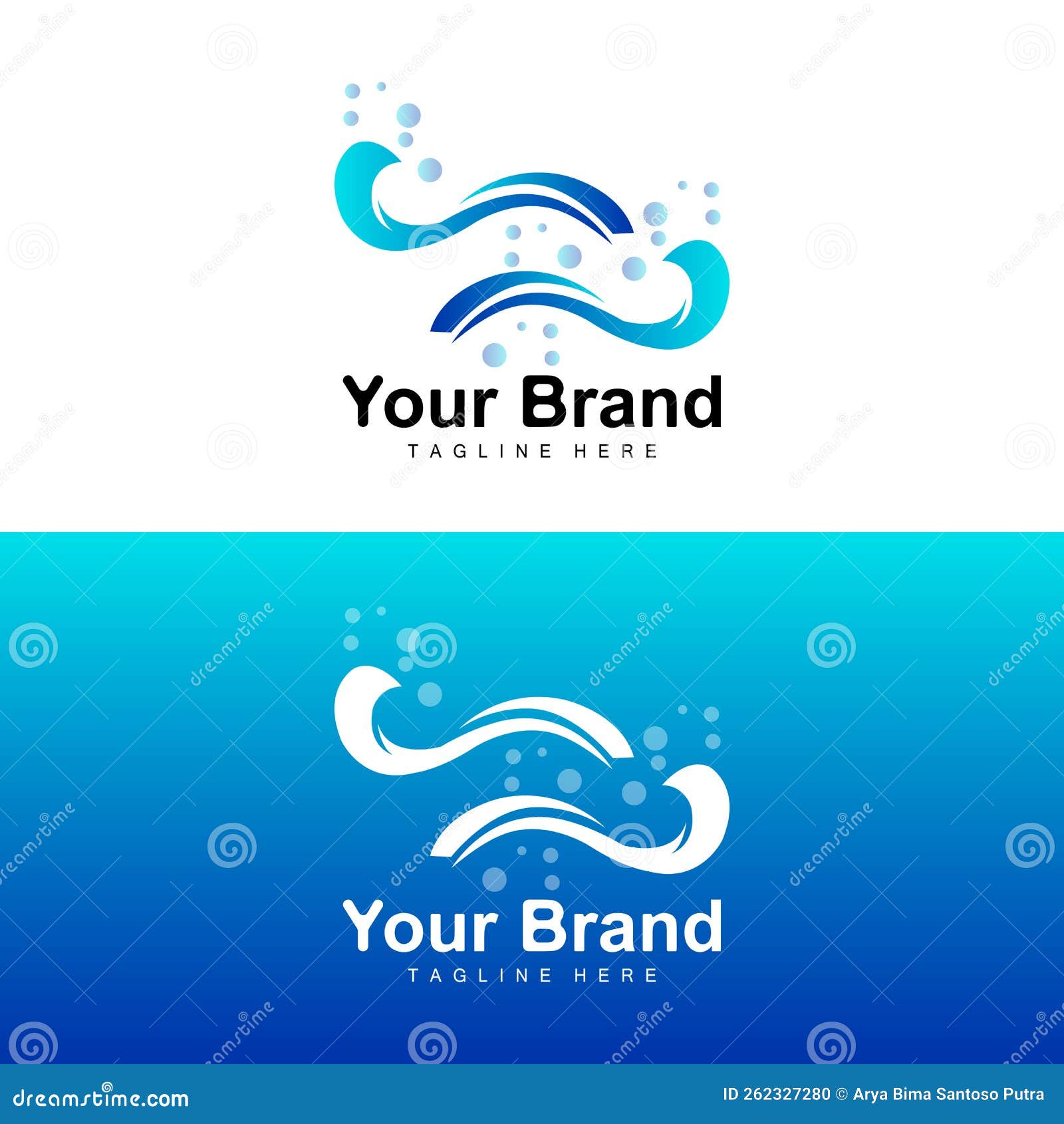 Ocean Wave Logo, Water Wave Design, Brand Design Vector Stock Vector ...