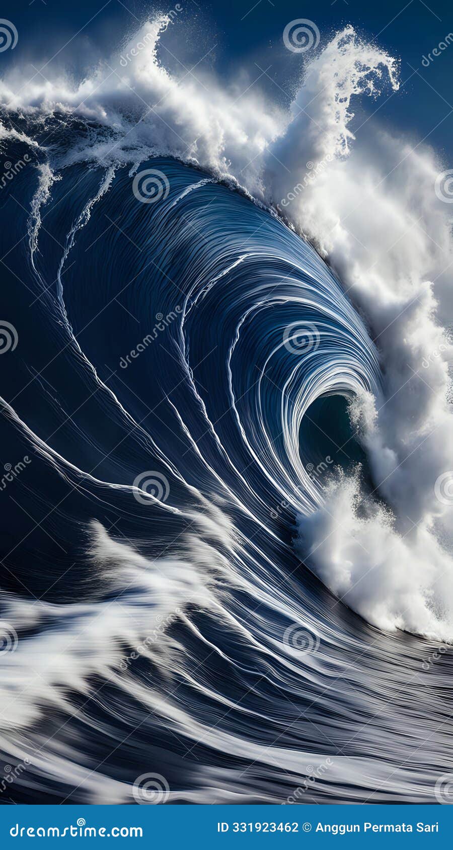 Ocean Wave In Powerful Dynamic Motion, Captured Mid-crash To Highlight ...