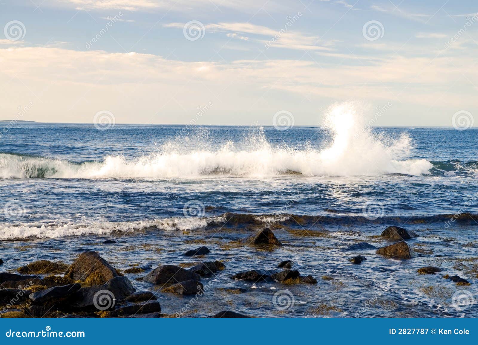 Ocean wave splashing stock image. Image of splashes, sunrise - 2827787