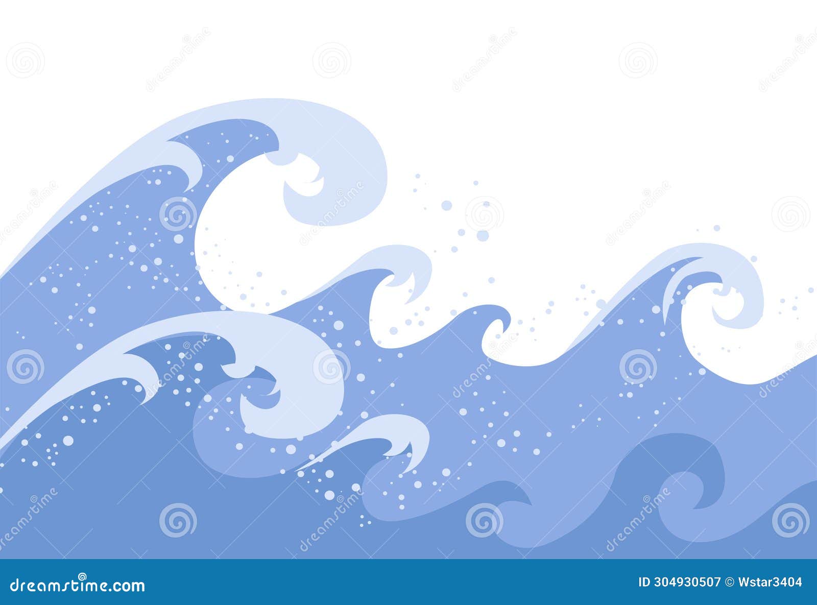Ocean Wave Vector Illustration Stock Vector - Illustration of ...