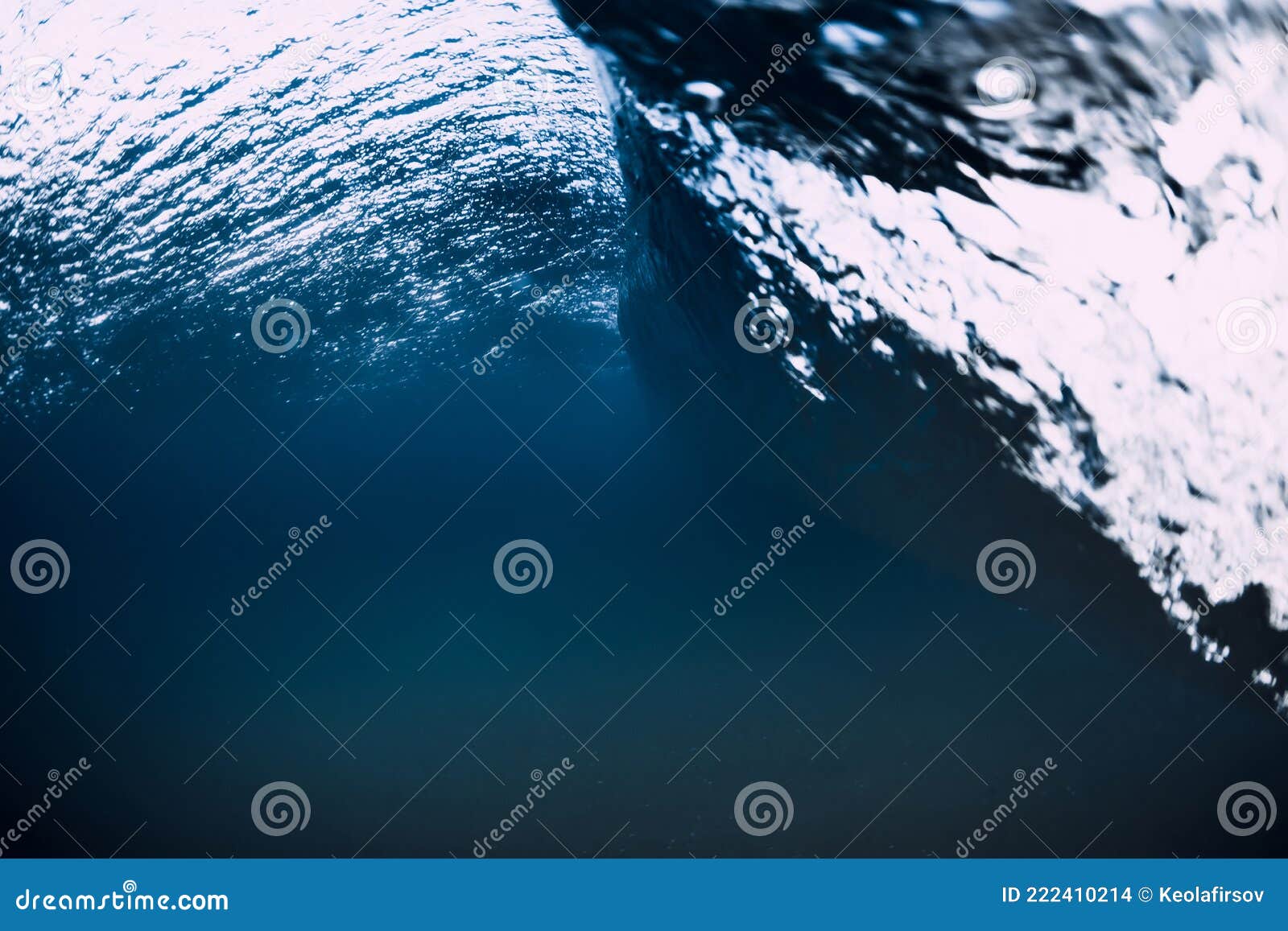 Ocean Wave and Vortex Underwater with Crystal Water Stock Photo - Image ...