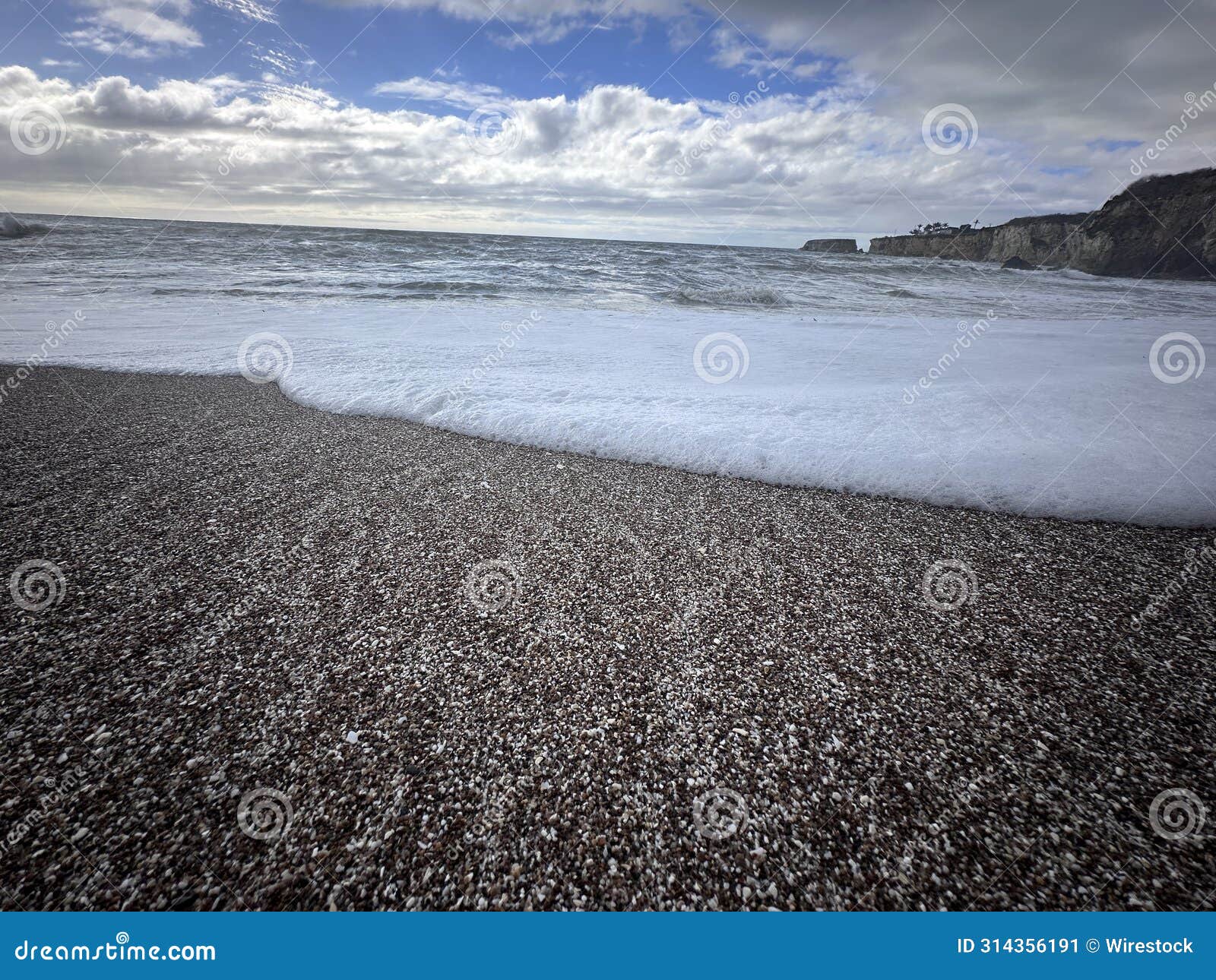 Ocean Waves Approaching the Sandy Beach Stock Image - Image of ...