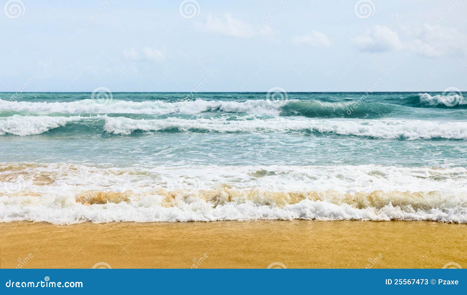 Ocean waves on the beach stock image. Image of spume - 25567473