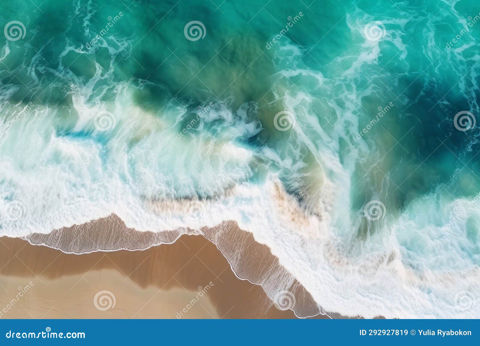 Ocean Waves Beach. Generate Ai Stock Image - Image of seashore, high: 292927819