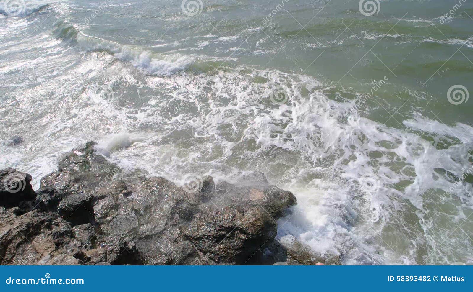 Ocean Waves Bite Rocky Coast Stock Footage - Video of liquid, high ...