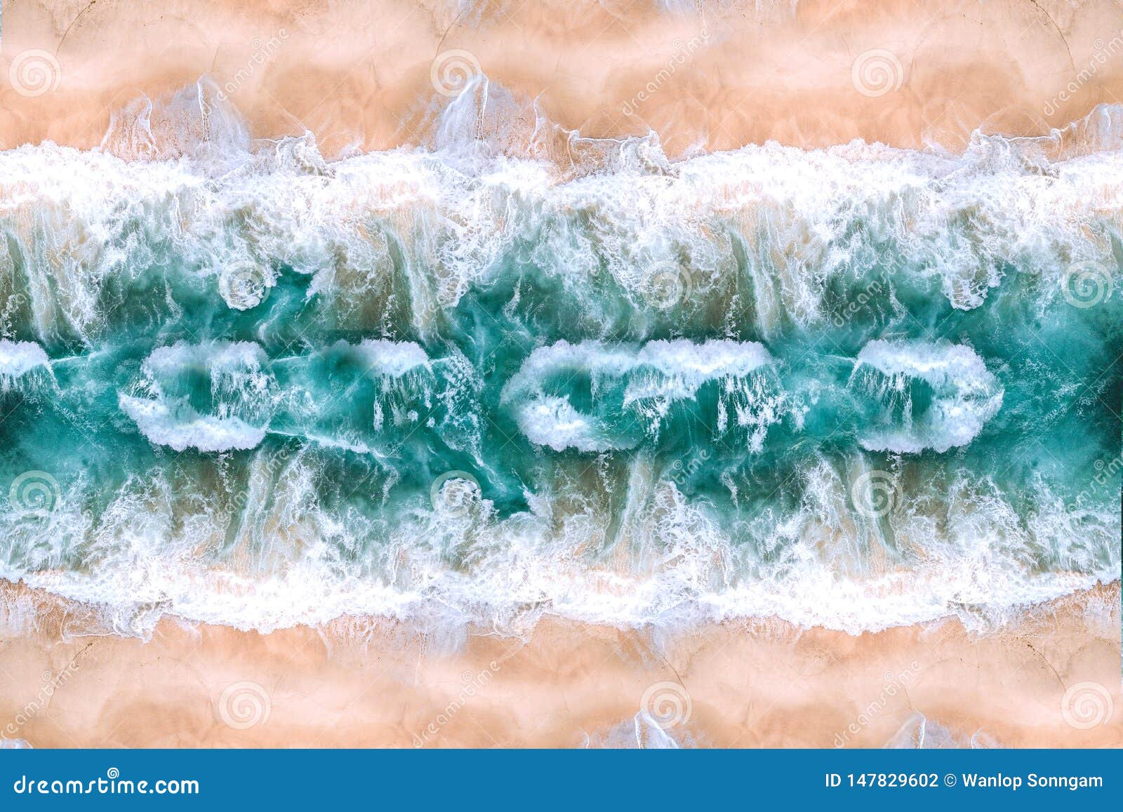 Ocean Waves Breaking on the Background Stock Photo - Image of ...