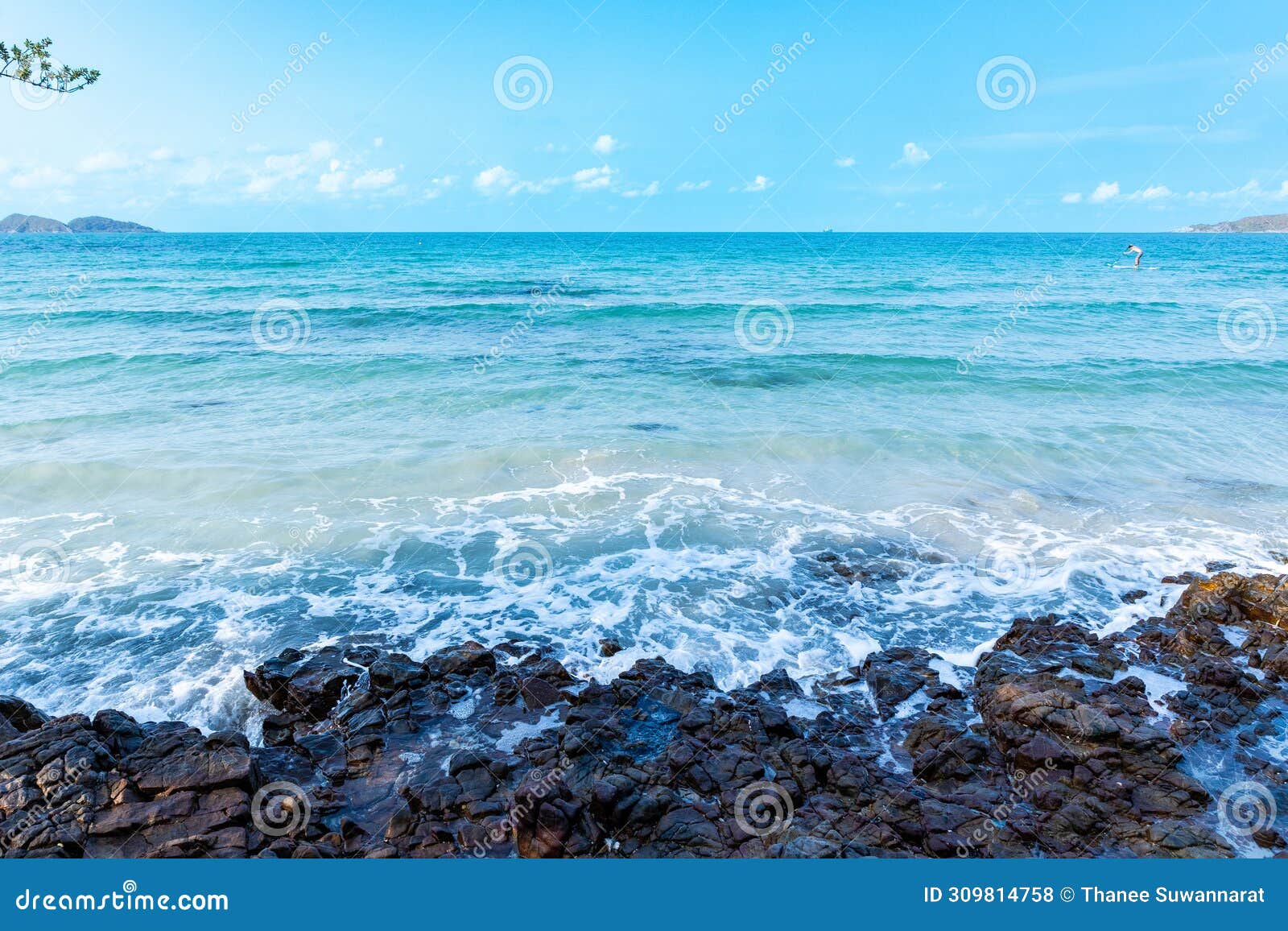 Ocean Waves Crash on the Rocky Beach. Stock Photo - Image of seaside ...