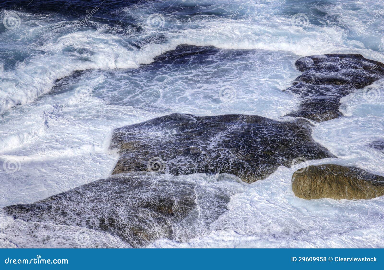 Ocean Waves Crashing on Rocks Stock Photo - Image of clear, scenic ...
