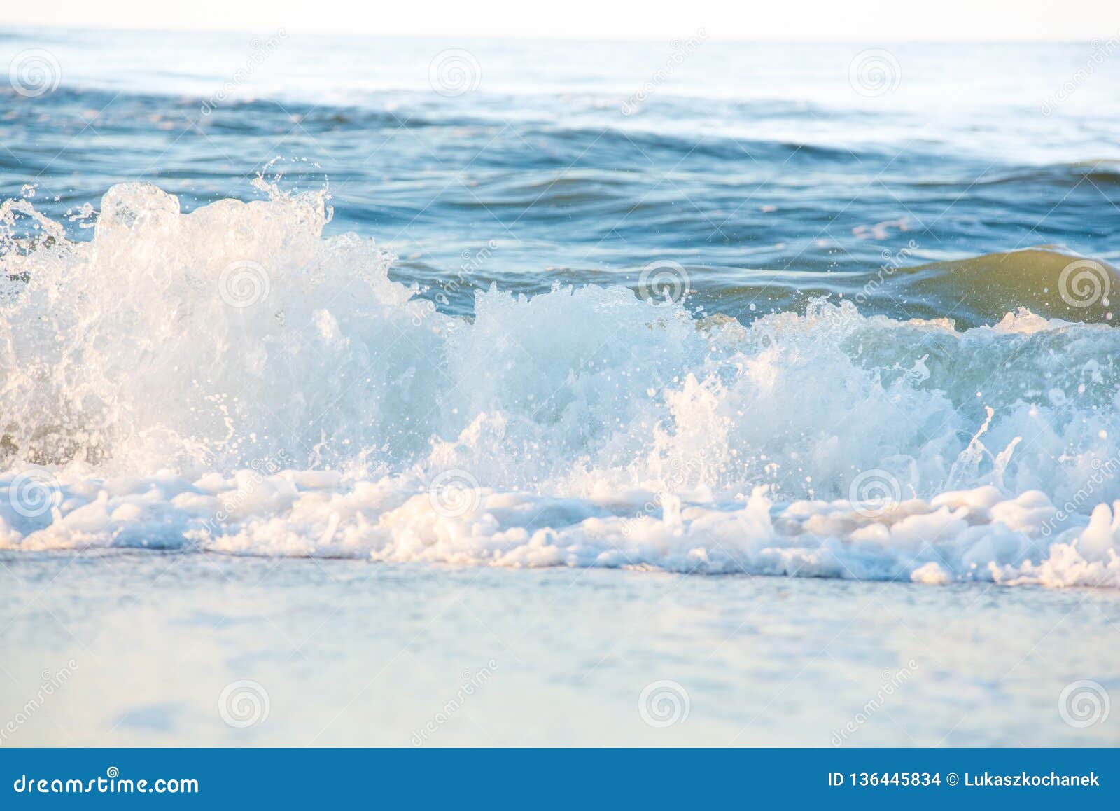Ocean Waves Crashing on the Shore Stock Photo - Image of motion ...