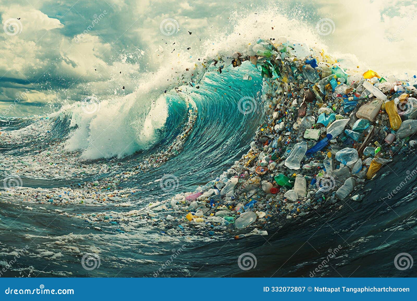 Ocean Waves, Filled with Plastic Waste, Highlight the Severe Impact of ...