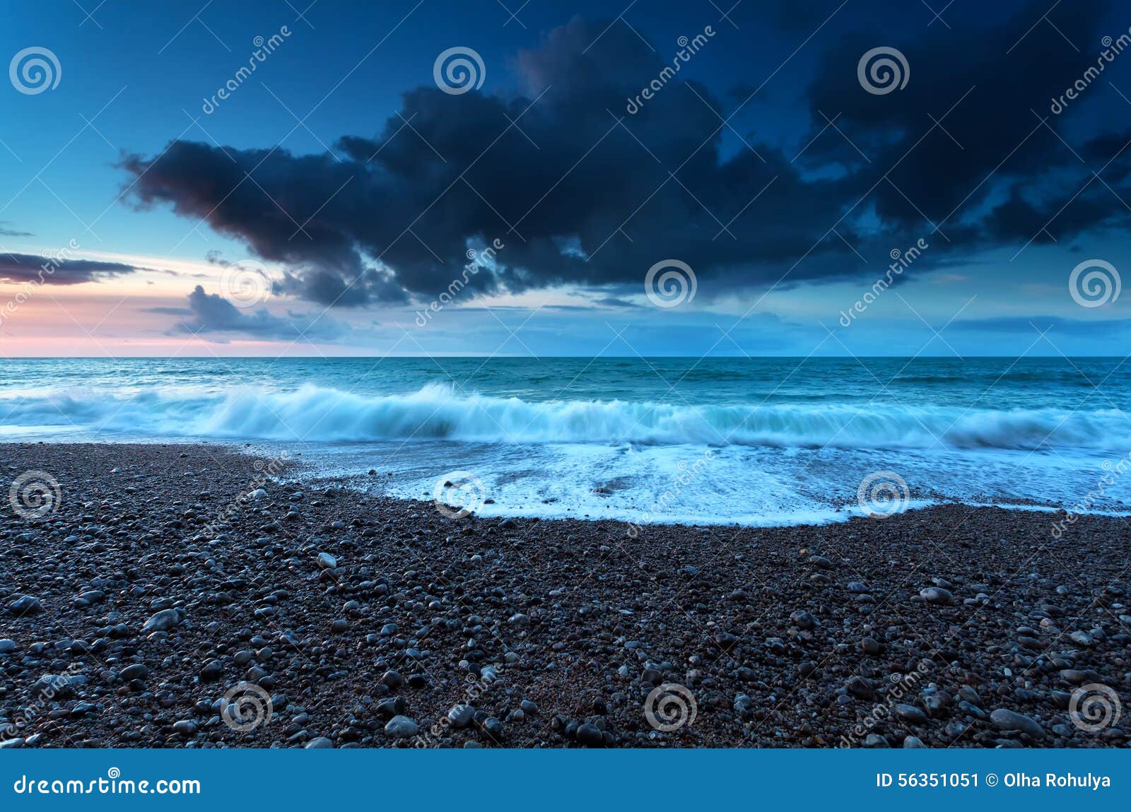 Ocean Waves on French Coast Stock Image - Image of france, horizon ...