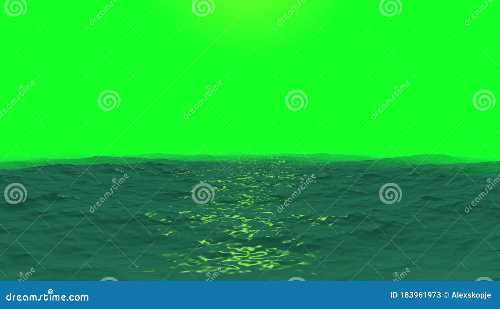 Ocean Waves on a Green Screen Background Stock Video - Video of ...