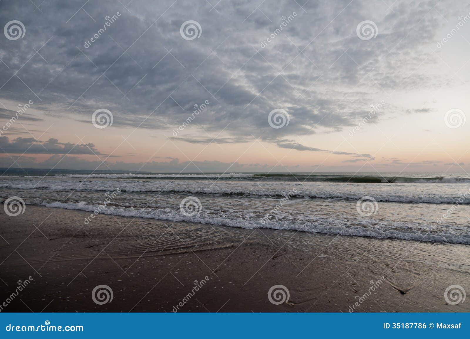 Ocean with Waves and Grey Clouds Stock Photo - Image of blue, nature ...