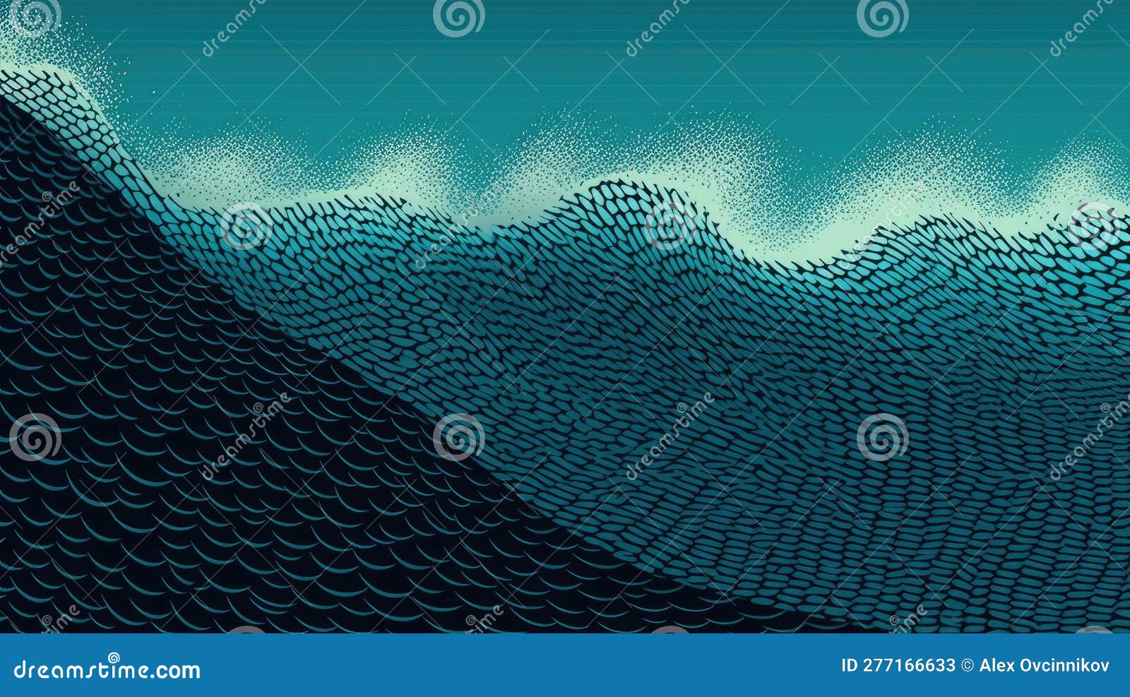 Ocean Waves Halftone Gradient. Perfect for Posters and Web. Stock ...