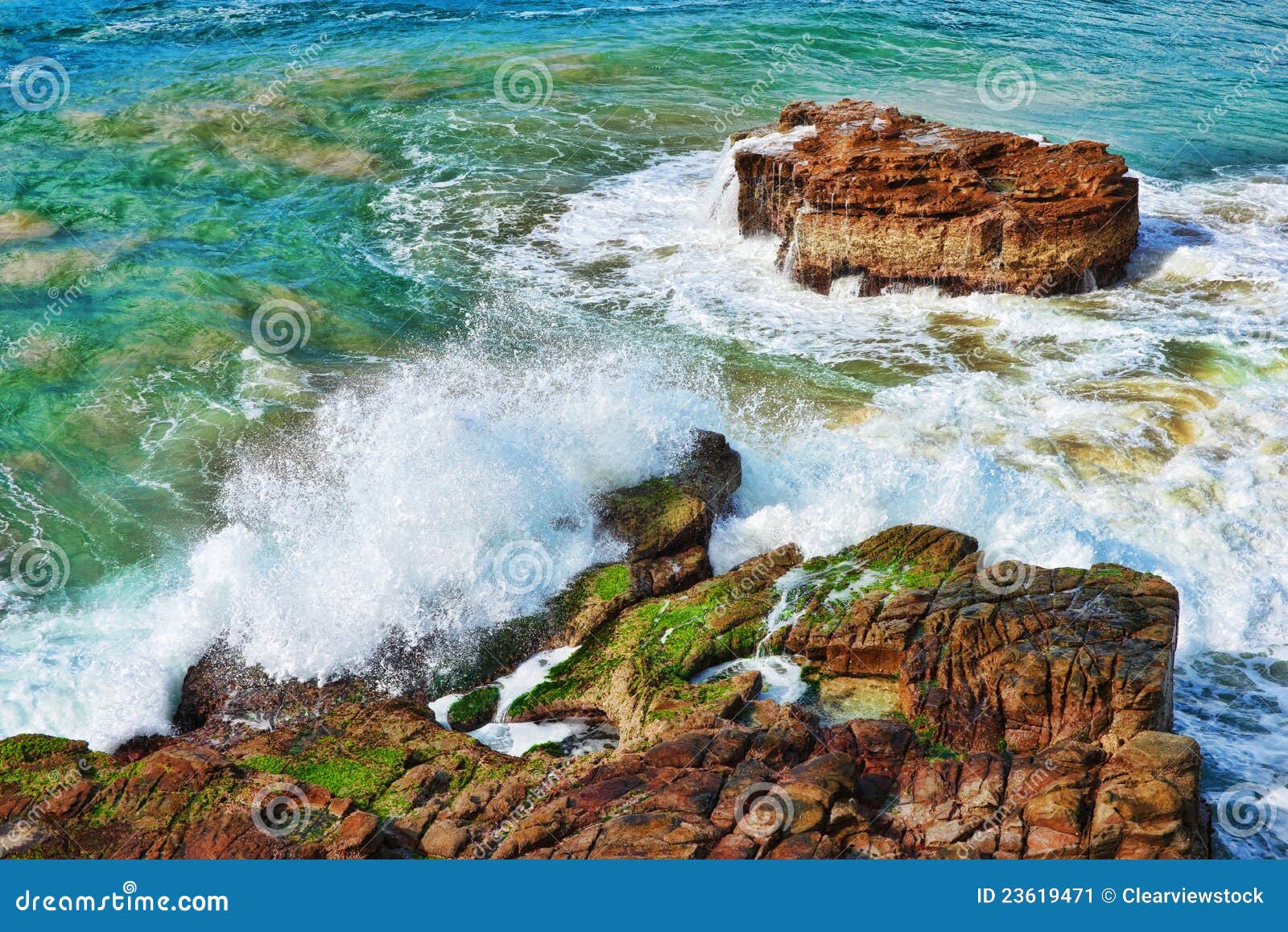 Ocean waves on rocks stock image. Image of splash, coast - 23619471