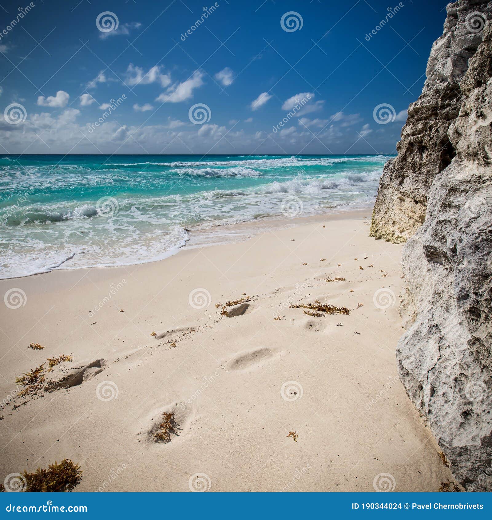 Ocean with Waves and Rocks on Beach Stock Photo - Image of honeymoon ...