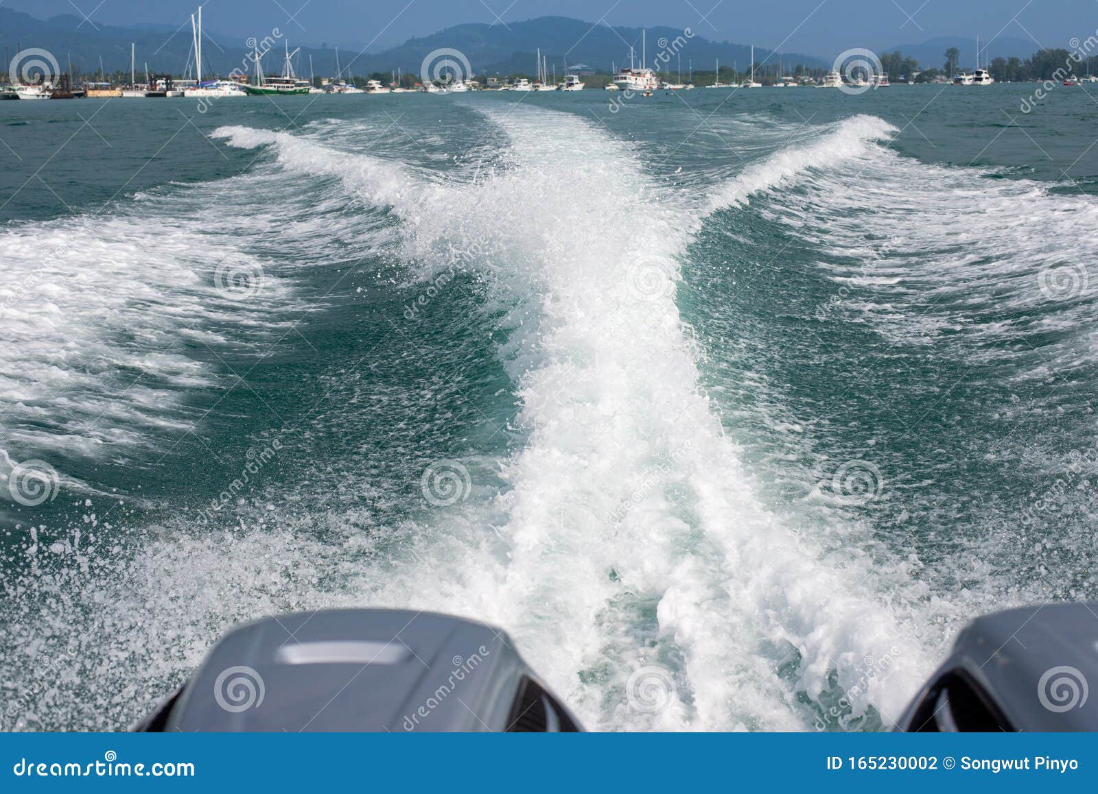 Ocean Waves from a Speed â€‹â€‹boat Stock Photo - Image of speedboat ...