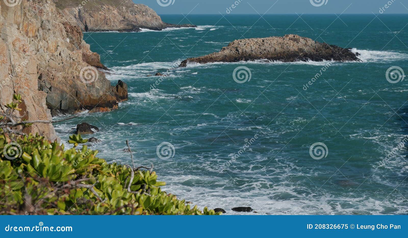 Ocean Waves Splash Against Cliff Stock Image - Image of hill, nature ...