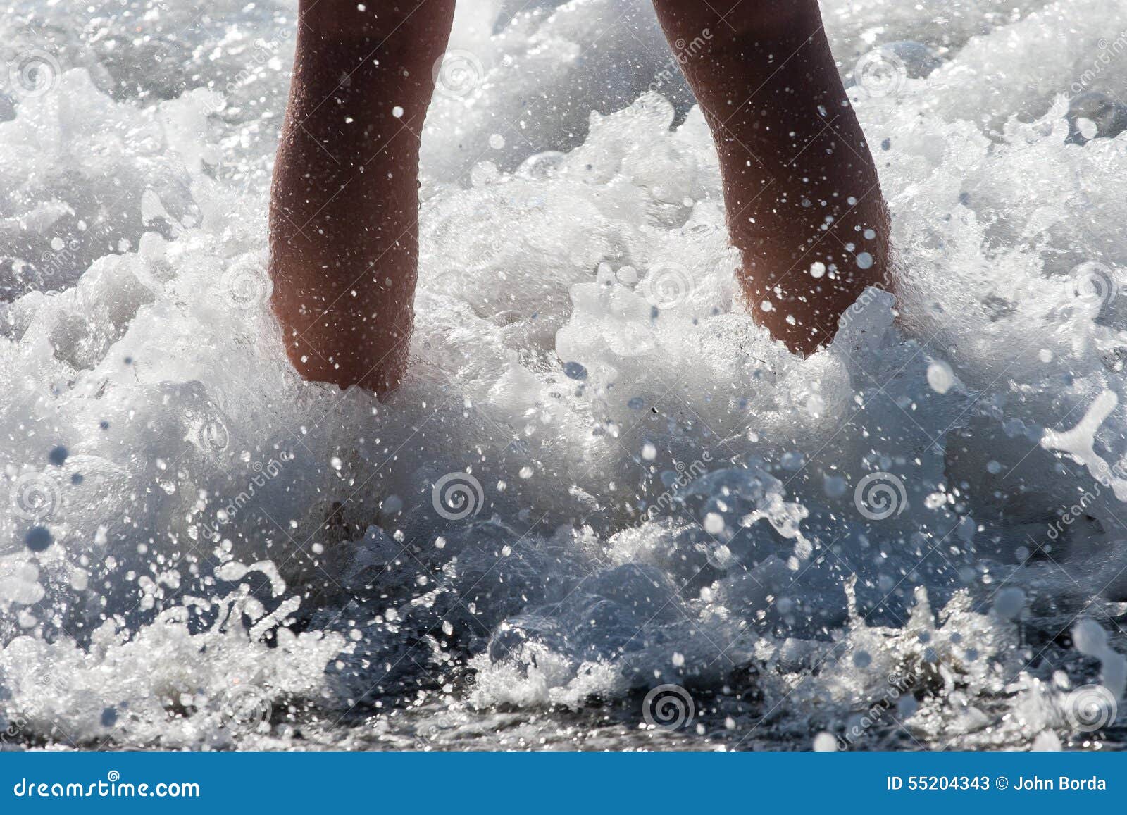 Ocean Waves Splashing Over Child S Feet Stock Image - Image of waves ...