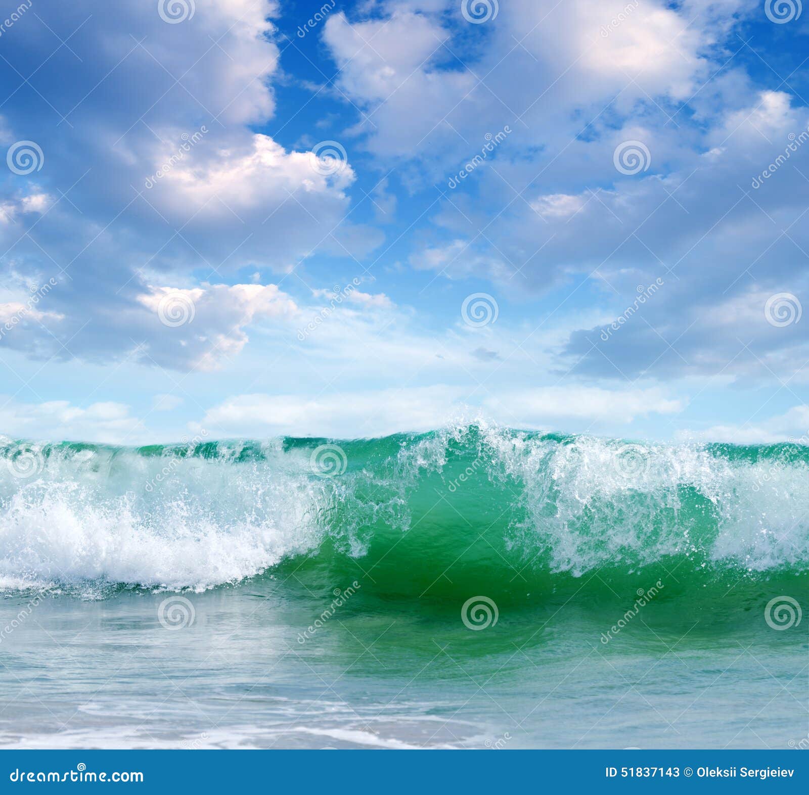 Ocean waves on a sunny day stock image. Image of froth - 51837143