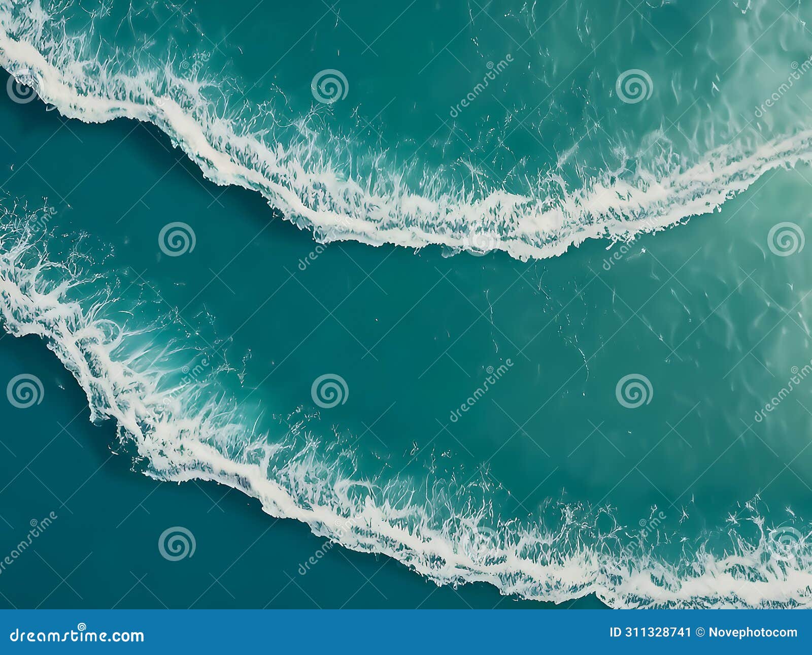 Ocean Waves Top View. Blue Sea Surface Stock Illustration ...