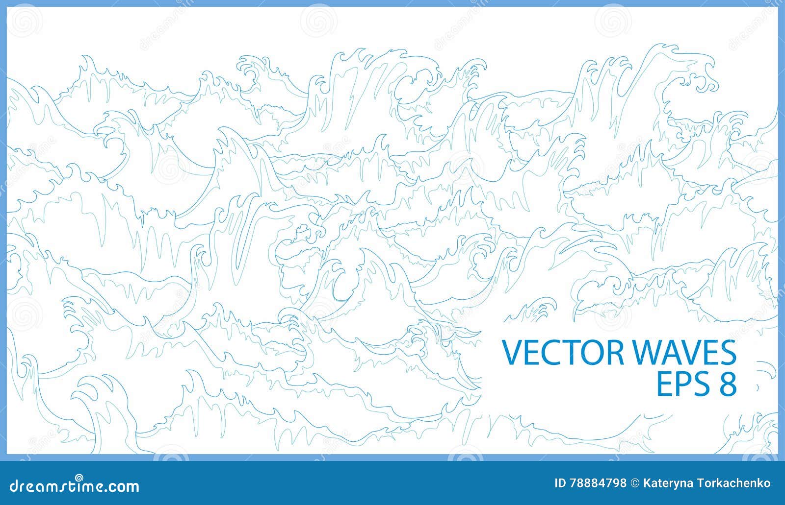 Ocean waves vector lines stock vector. Illustration of backdrop - 78884798