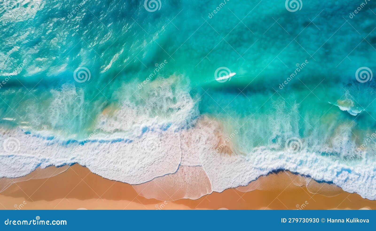 Ocean Waves Washing the Shore. Stock Illustration - Illustration of ...