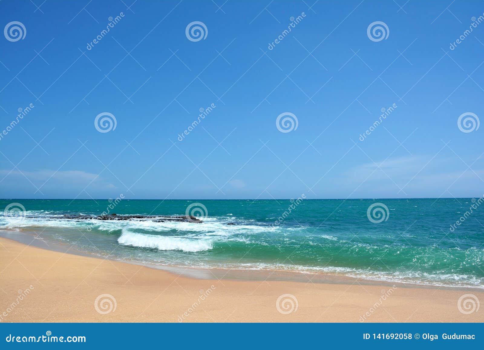 Ocean Waves with White Caps Breaking on the Shore, Sri Lanka Stock ...