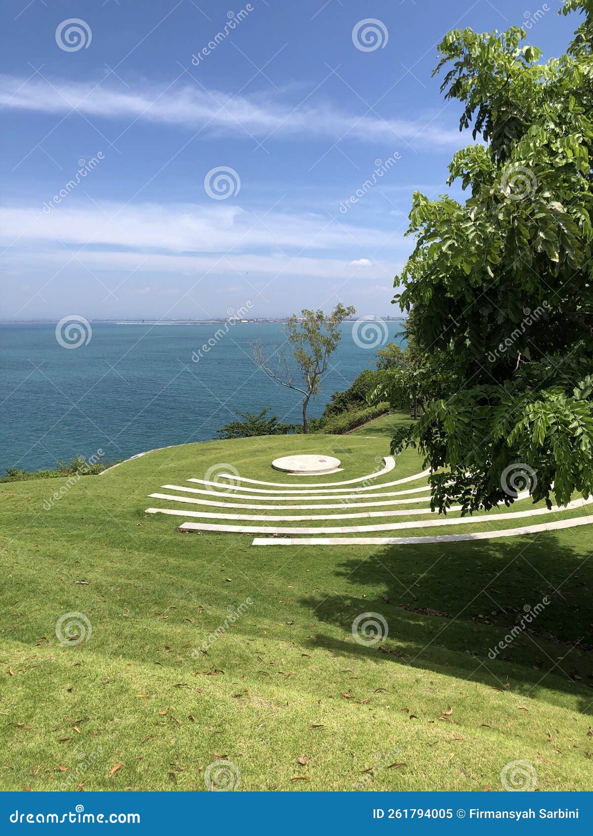 Oceanfront amphitheater stock image. Image of overlooking - 261794005