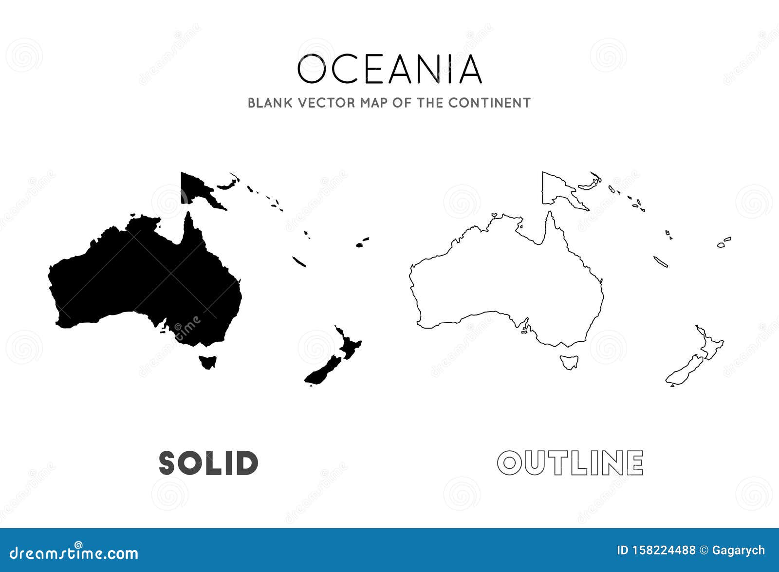 Oceania map. stock vector. Illustration of shape, land - 158224488