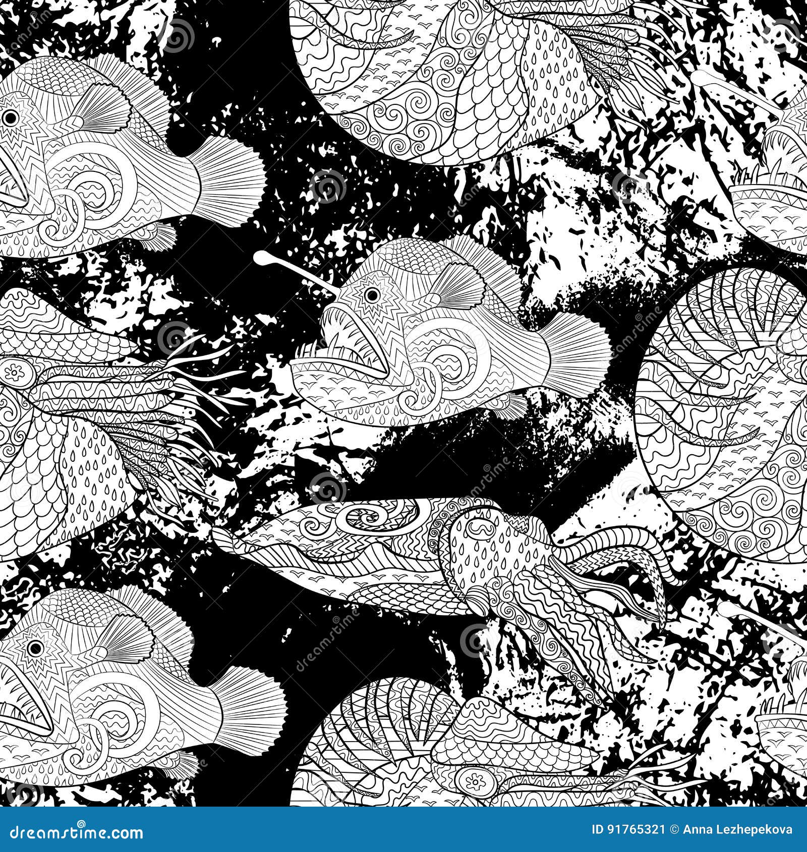 The Bee Animals With The Zentangle And Black Outline For Coloring ...