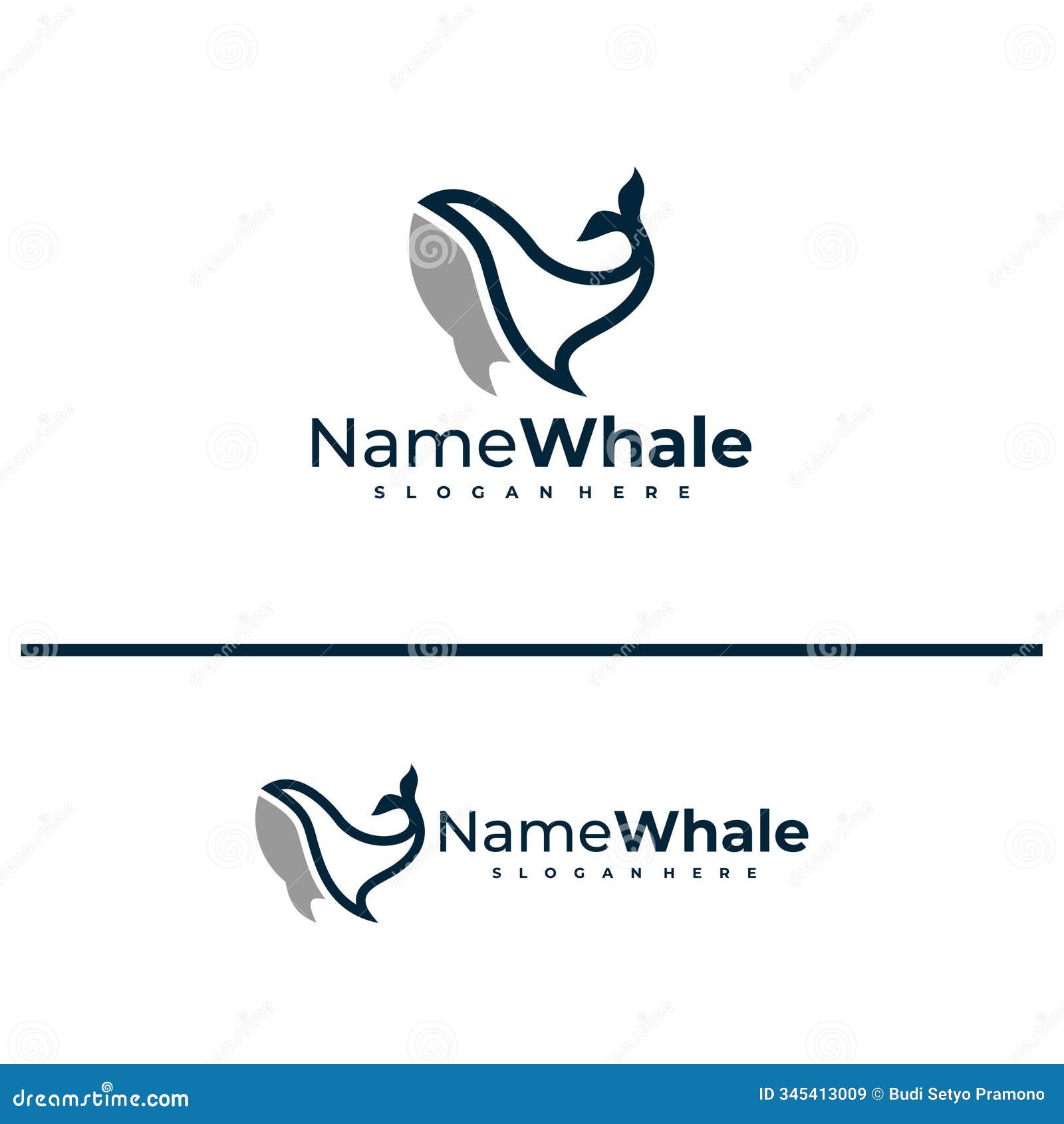 Oceanic Giant Whale Logo Vector Illustration. Whale Fish Logo Design ...
