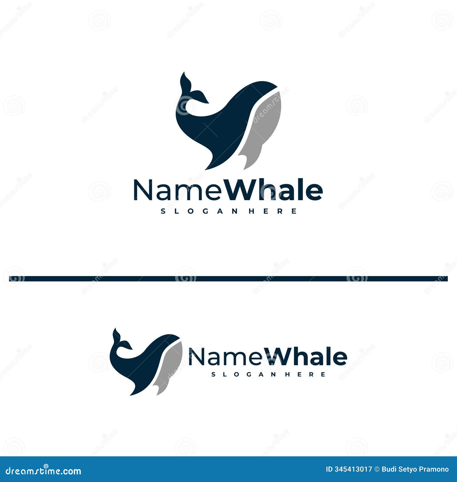 Oceanic Giant Whale Logo Vector Illustration. Whale Fish Logo Design ...