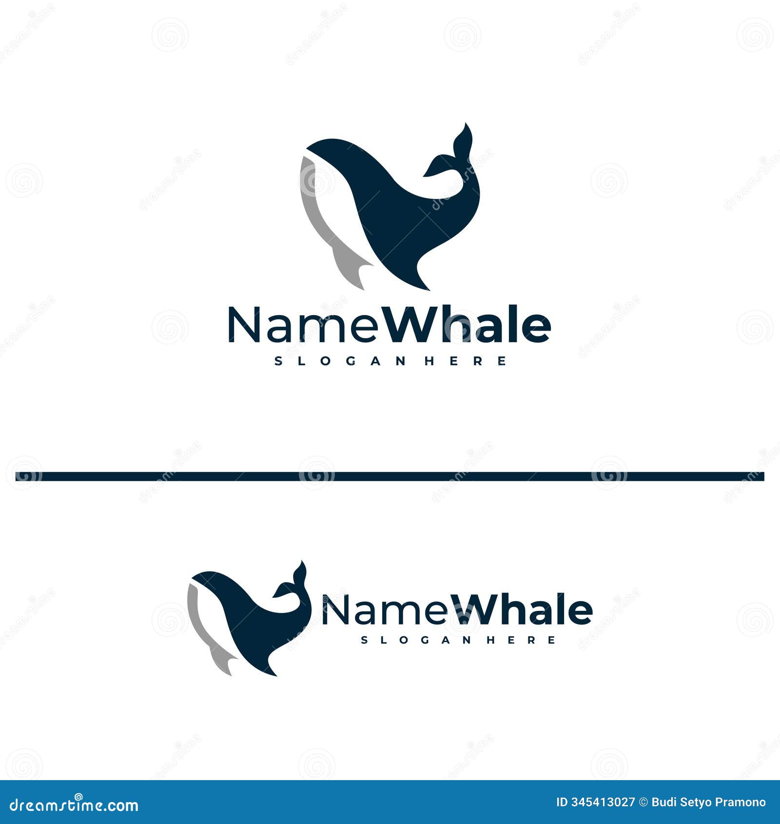 Oceanic Giant Whale Logo Vector Illustration. Whale Fish Logo Design ...