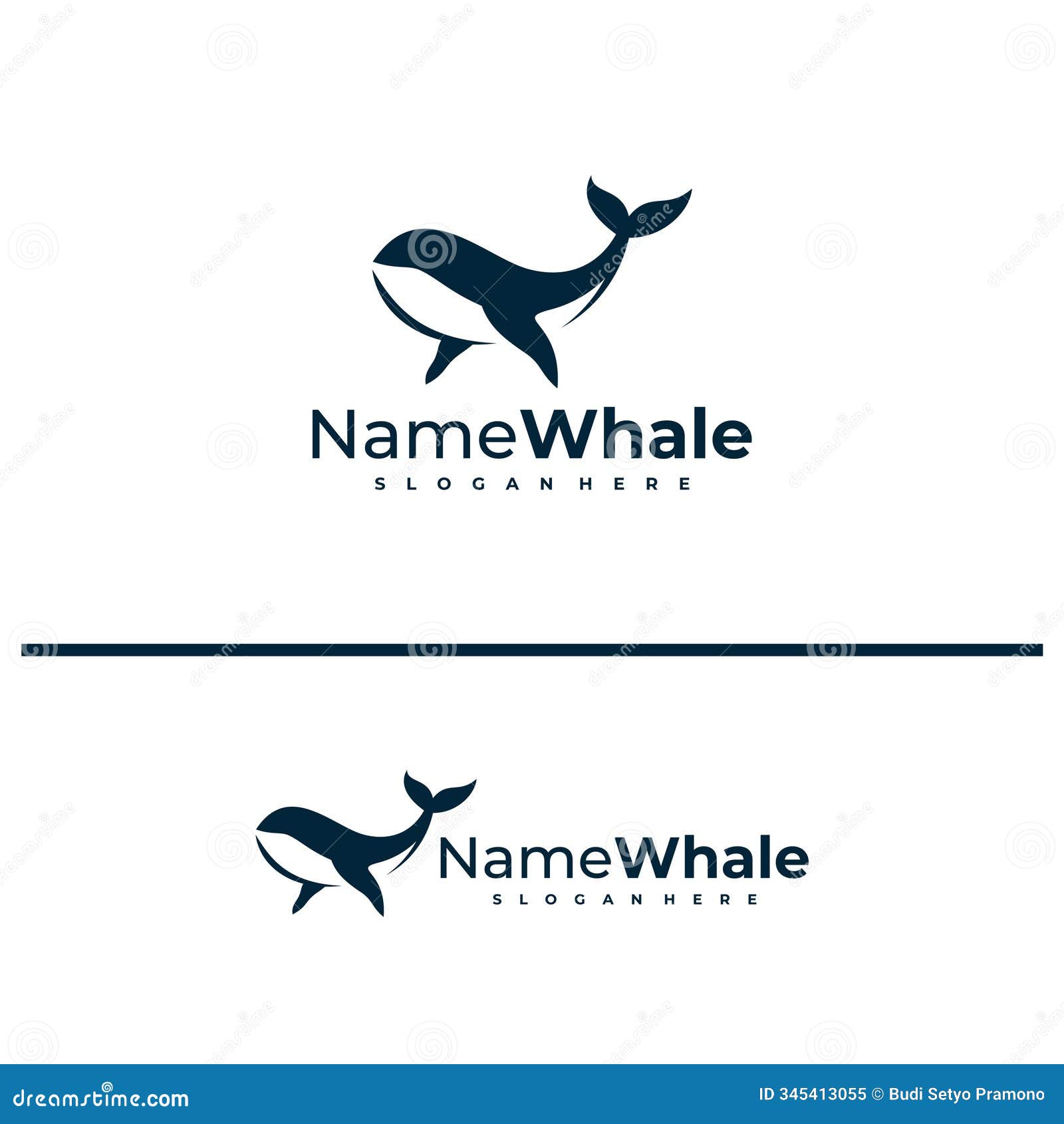 Oceanic Giant Whale Logo Vector Illustration. Whale Fish Logo Design ...